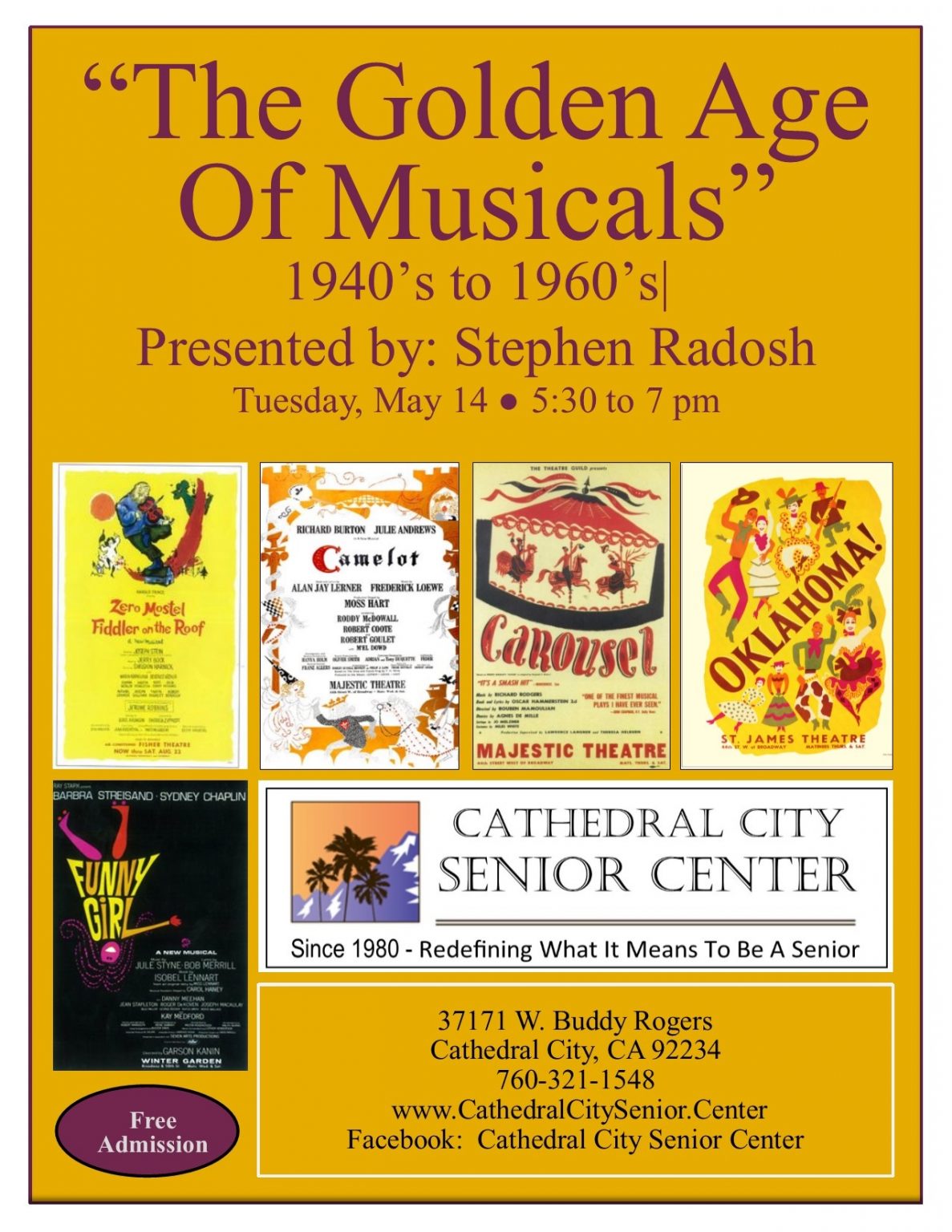 "The Golden Age of Musicals - 1940s to 1960s" - Discover Cathedral City