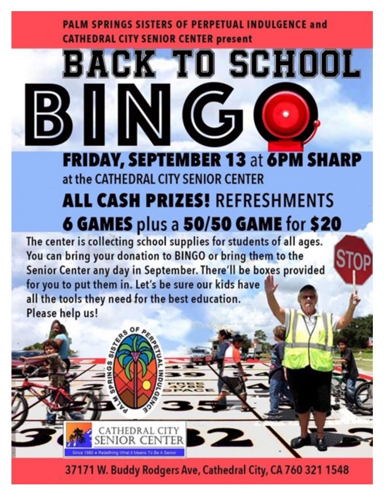 Back to School Bingo - Discover Cathedral City