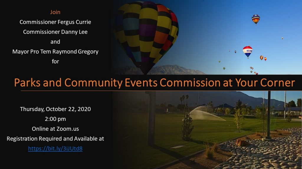 “Parks & Community Events Commission at Your Corner” Happens Thursday ...