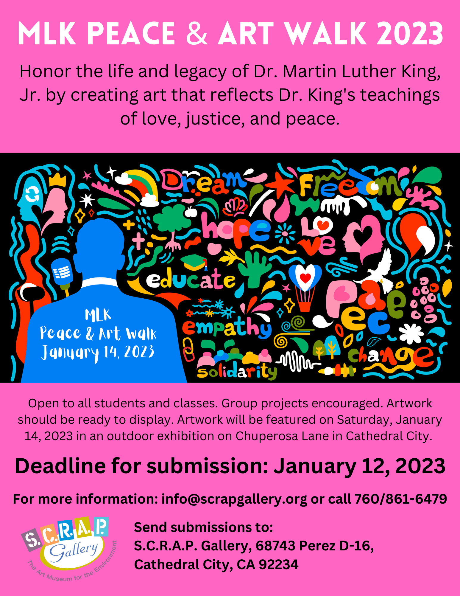 Join S.C.R.A.P. Gallery for MLK Peace & Art Walk on Saturday, Jan. 14 ...