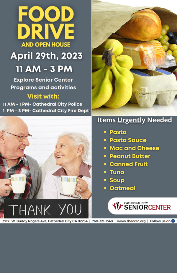 Food Drive and Open House - Discover Cathedral City