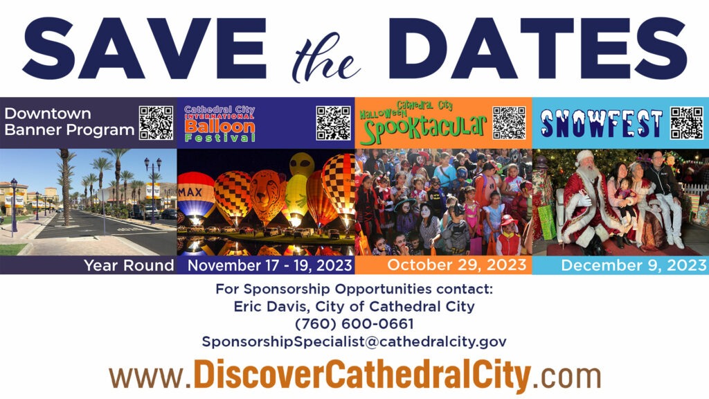 SAVE THE DATES: Mark Your Calendars for Cathedral City's 2023 Fall ...
